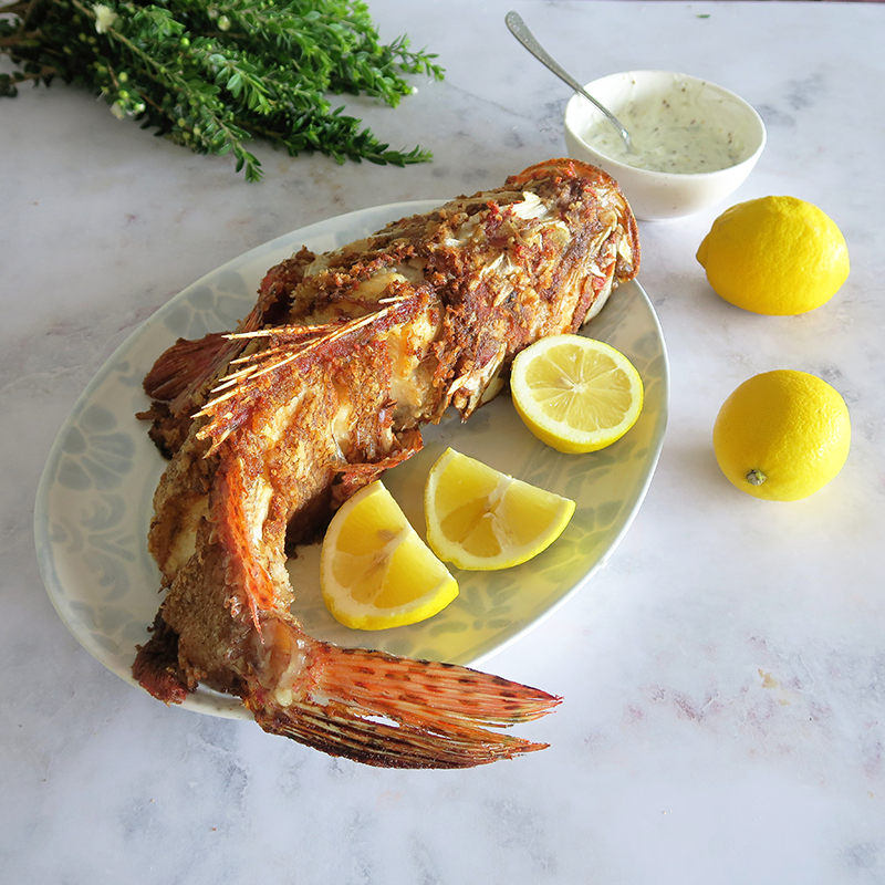 Roasted Scorpion fish